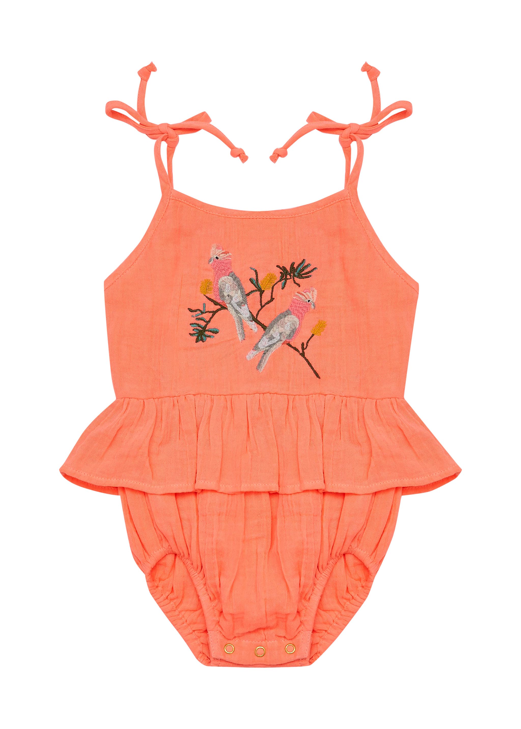 Polly Romper - Electric Peach – Bella and Lace